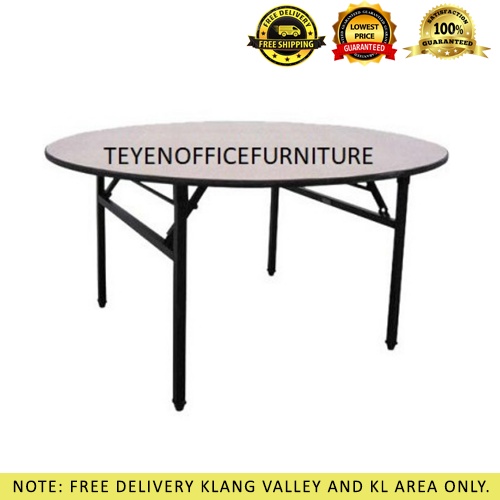 Round Banquet foldable table/ meja dewan/seminar/dewan makan/meja ...