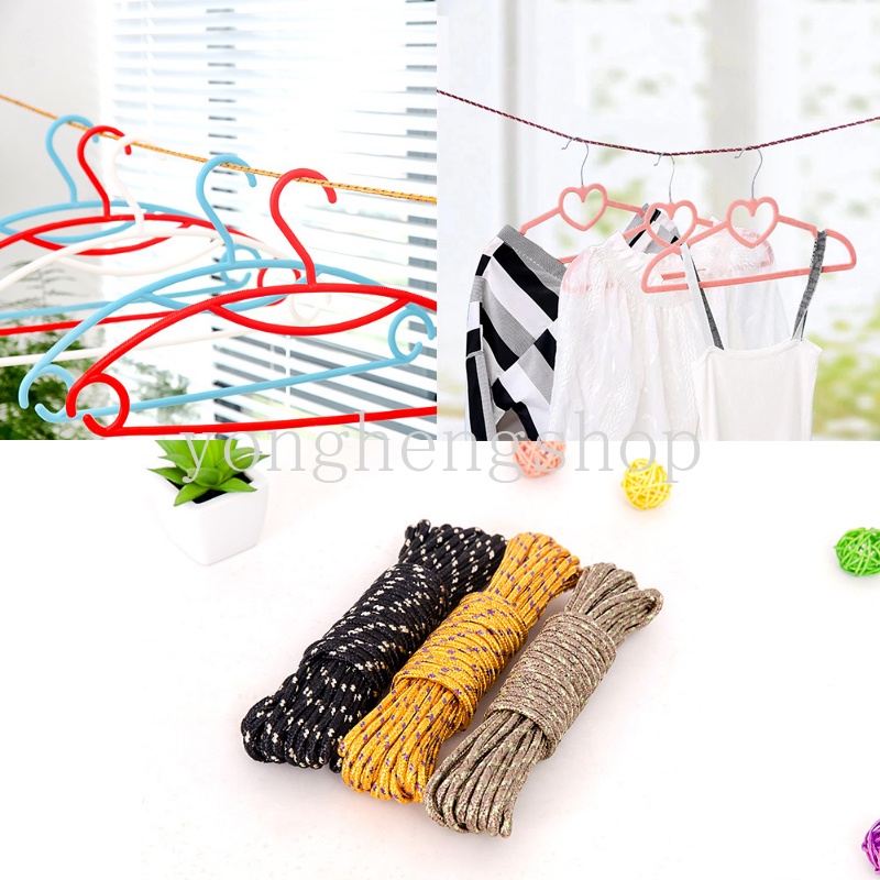 10M Clothesline Outdoor Drying String for Clothes Laundry Hanging Nylon ...