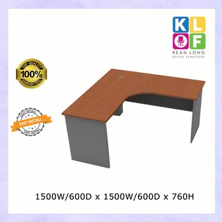 KLOF Superior compact table L shape/ Meja pejabat L/ Office L shape ...