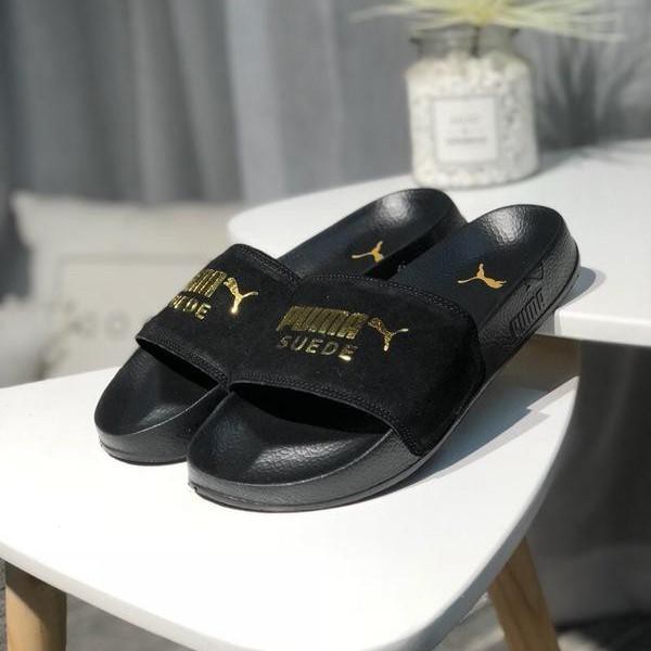 PUMA LEADCAT SUEDE SLIDE "ALL Black" | Shopee Malaysia
