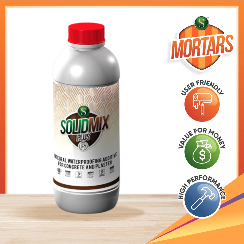 SOLIDMIX PLUS Waterproofing Admixture for Concrete & Plaster (1 Litre / 20 Litres) | Shopee Malaysia