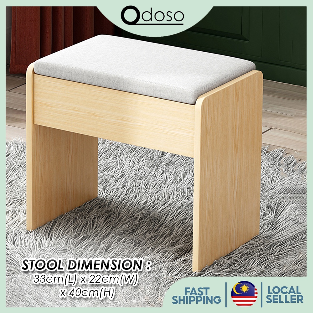 ODOSO Makeup Dressing Stool Modern Simple Bench Small Stool Fabric ...