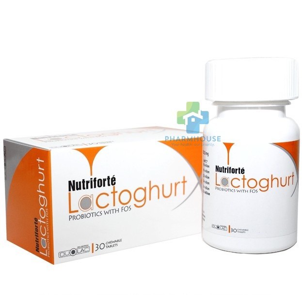 NUTRIFORTE LACTOGHURT PROBIOTICS WITH FOS CHEWABLE TABLET 30'S/60'S ...
