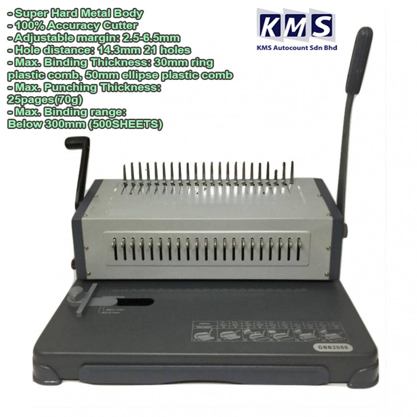 Fully Metal Body Professional Binder Comb Binding Machine | Shopee Malaysia