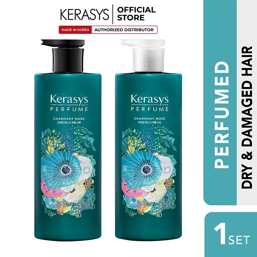 Kerasys Perfume Charmant Musk Shampoo & Conditioner 2x600mL | Shopee ...