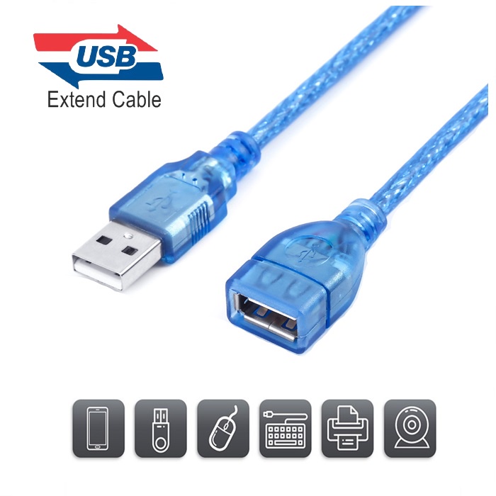 High speed usb cable 2.0 Extension Cable AM to AF 1.5M/3M/5M/10M 高速USB线 | Shopee Malaysia