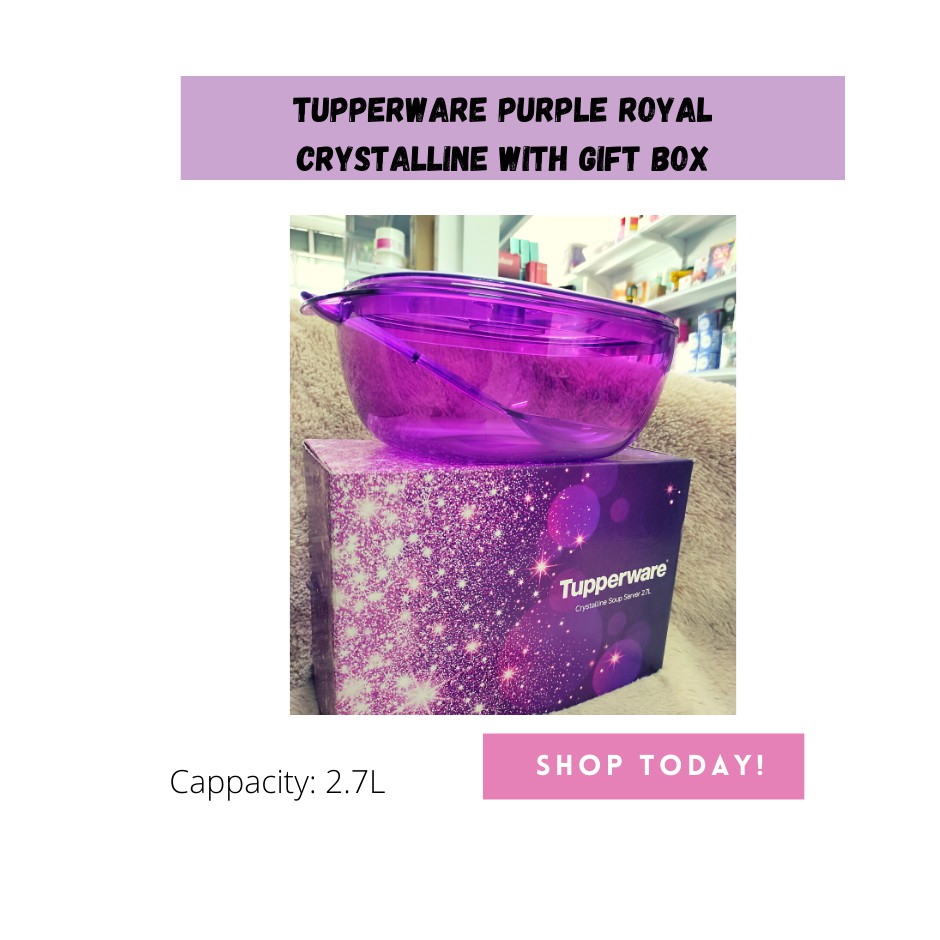 Purple Royal Crystalline Saucy Server 2.7L (Food Serving & storage ...
