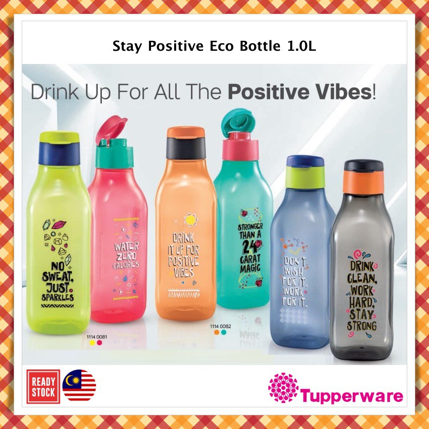 Original tupperware stay positive eco bottle 1.0l | bpa free drinking ...
