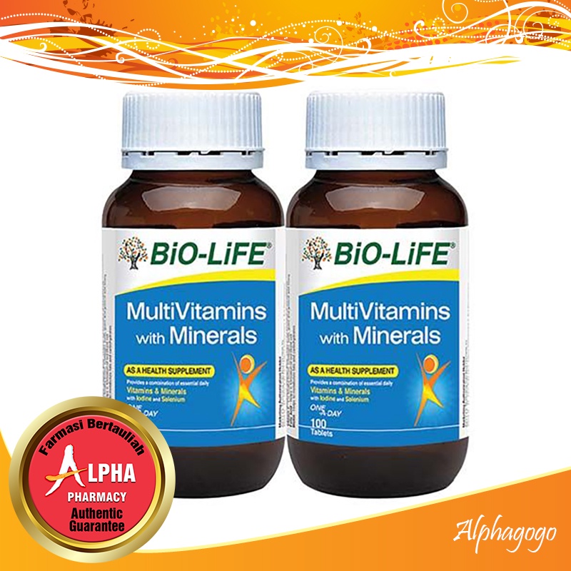 Bio-Life Multivitamins with Minerals (30 Tablets / 100 Tablets / 2 X ...
