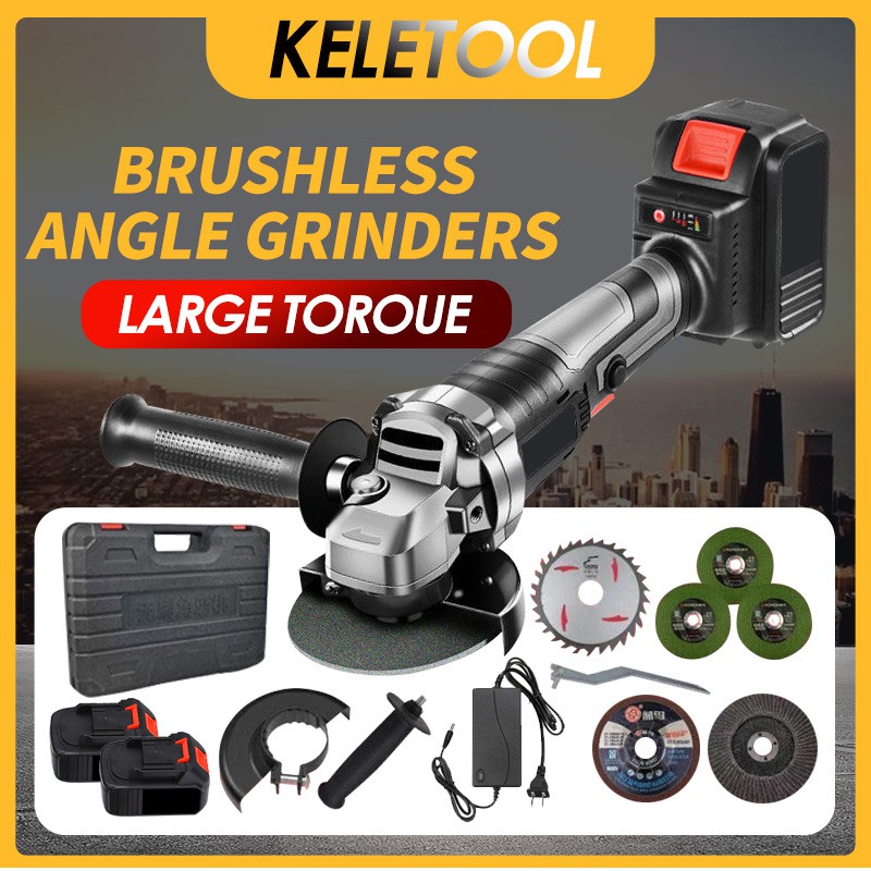 588V 68000MAH Angle Grinder Brushless Cordless Impact Grinder DIY ...