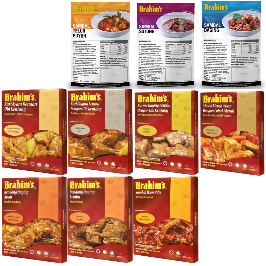 All 10 in 1 Brahim's Ready To Eat Meals Travel Food BRAHIM BRAHIMS ...