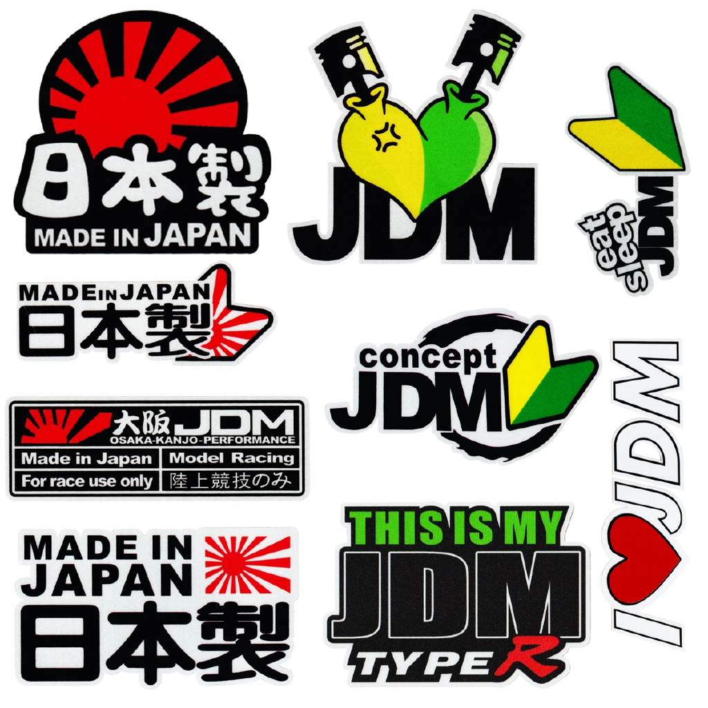JDM Badge Trend Logo Sticker Motorcycle Reflective Sticker Car ...