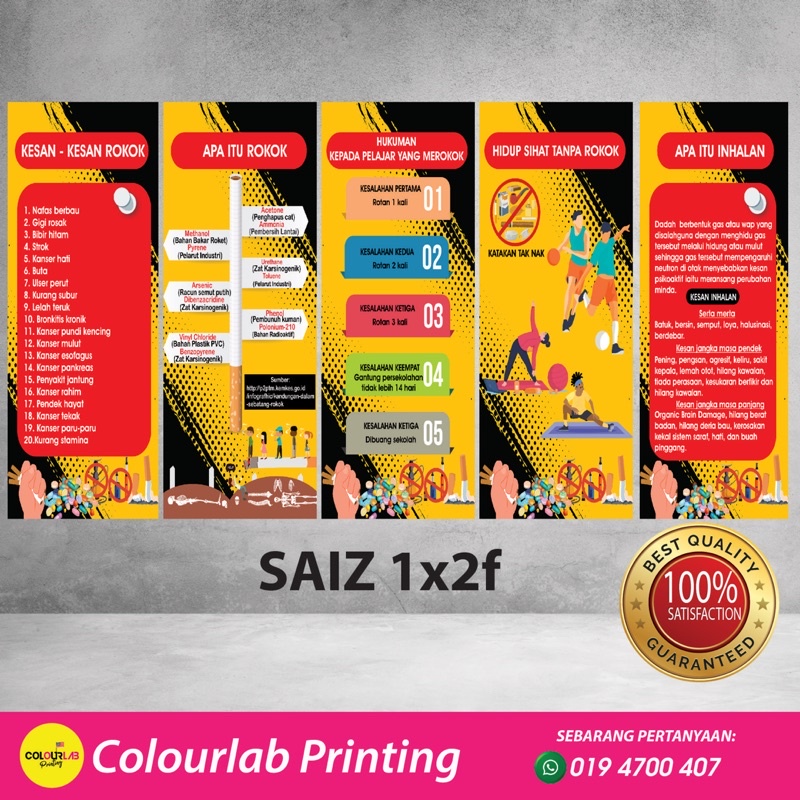 Set Banner PPDa (Pendidikan Pencegahan Dadah) | Shopee Malaysia