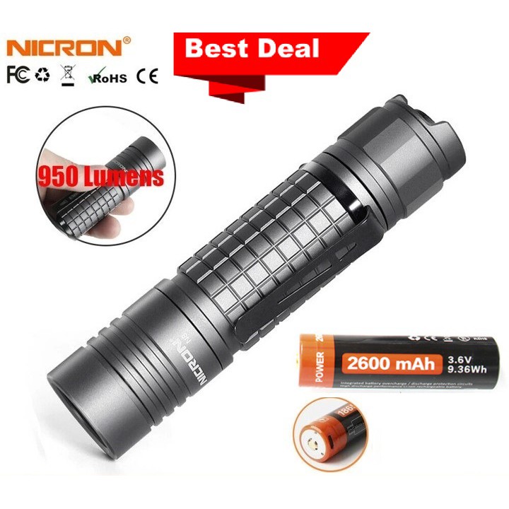 Nicron N8 Tactical Flashlight - Lampu Suluh - Torch Light - 950 Lumen ...