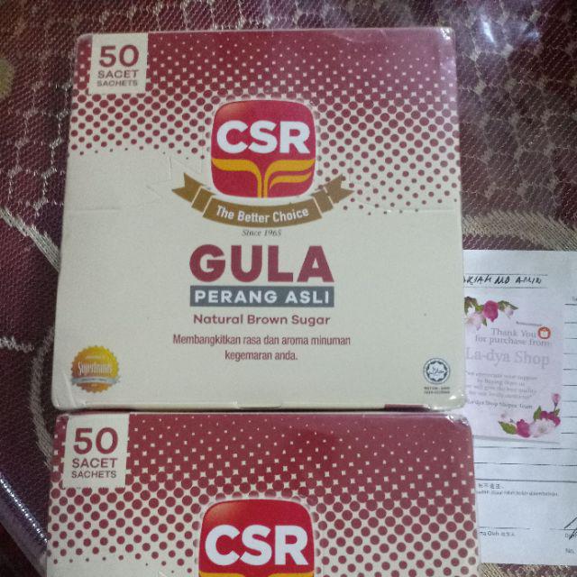 Gula Perang Asli CSR Sachet 50s x 5g | Shopee Malaysia