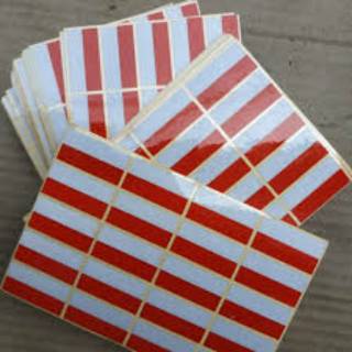 Red And White Flag Cheek Stickers / Red And White Indonesian Stickers ...