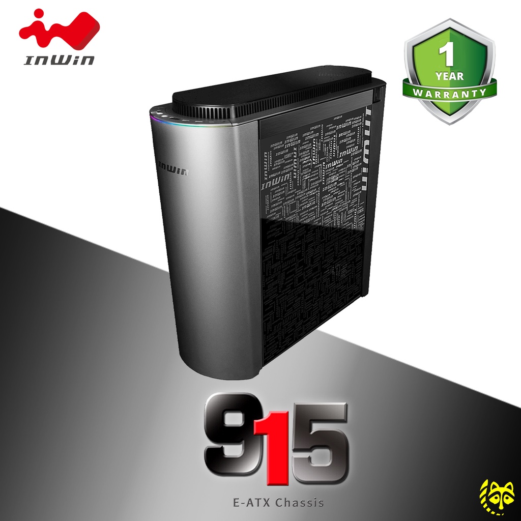 InWin 915 RGB TG E-ATX GAMING CHASSIS -SILVER/ Aluminium/tempered glass ...