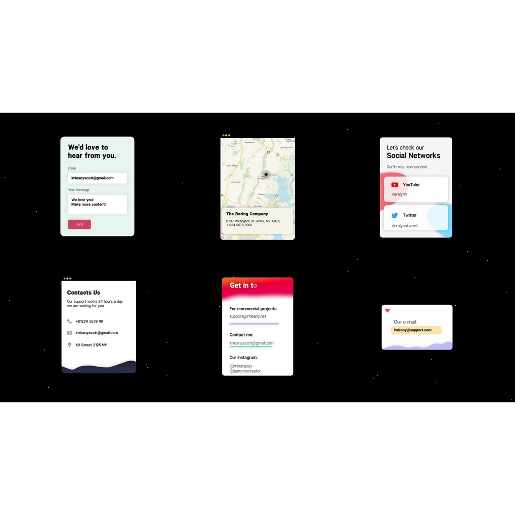 Contact Information After Effects | Video Template | Logo Intro Outro ...