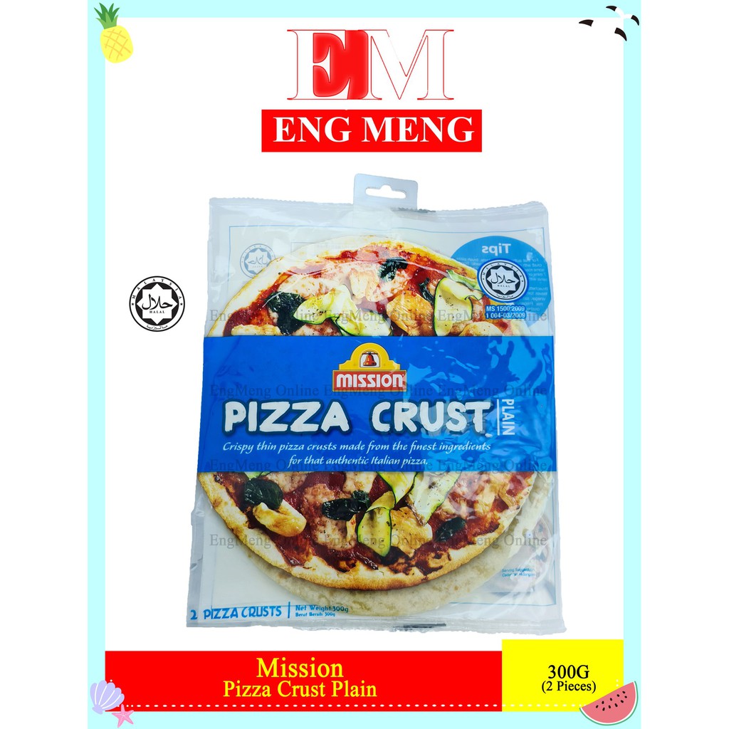 Mission Pizza Crust Plain (Original) 300G (2Pieces) | Shopee Malaysia