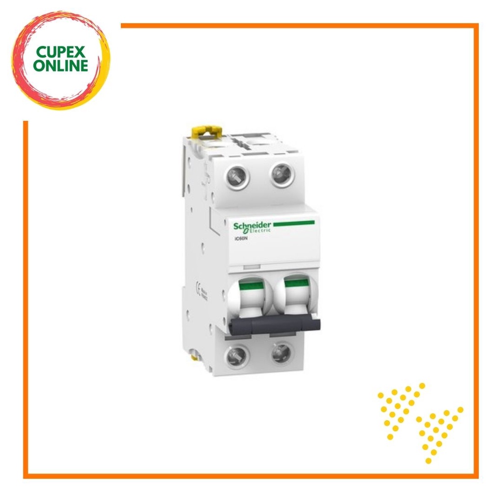 [A9F74210] Schneider Electric Acti9 iC60N 2P 10A MCB C Curve (cupex) | Shopee Malaysia