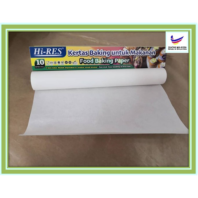 Food Baking Paper(10m) Grease Proof[READY STOCK] Kertas Minyak/Baking ...