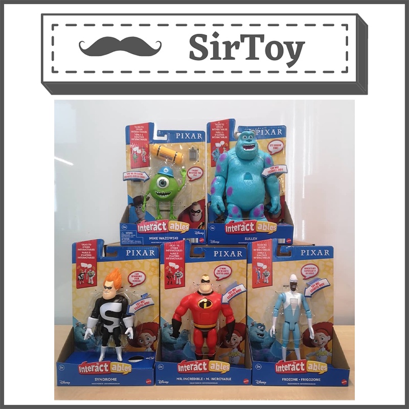 Mattel Pixar Interactables Talking Action (Mike Wazowski, Sulley, Mr ...