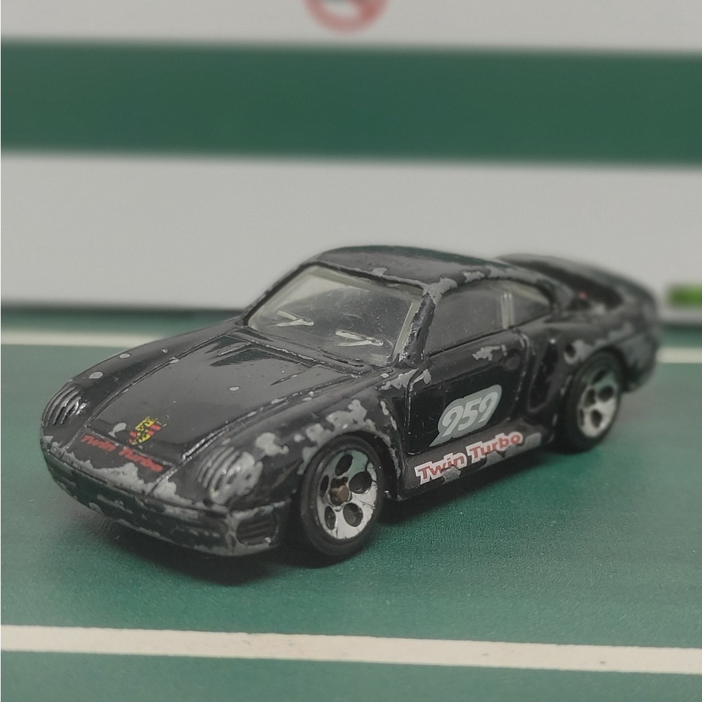 Hot Wheels Silver 1987 Porsche 959 Twin Turbo 1:64 Diecast Black ...