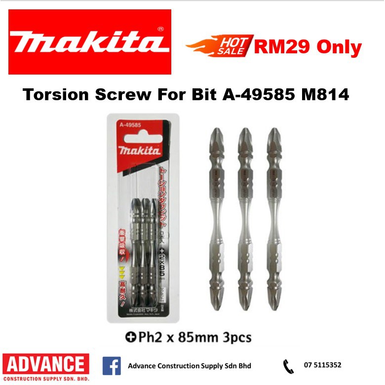 MAKITA A-49585 3 Pcs Torsion Screw Driver Bit Set | Shopee Malaysia