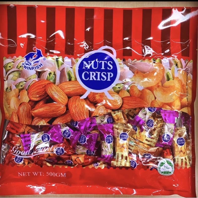 Twinfish Nut Crisp 500g peanut candy / Kacang Tumbuk (+-50pcs) | Shopee ...