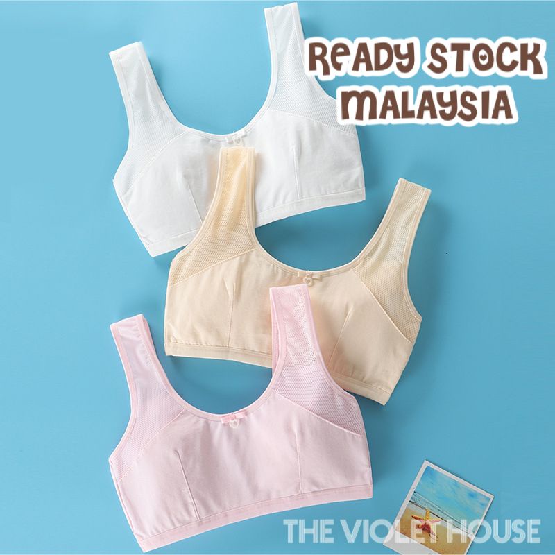 Double Layer Training Bra Teenagers Ready Stock Malaysia Added Cotton ...