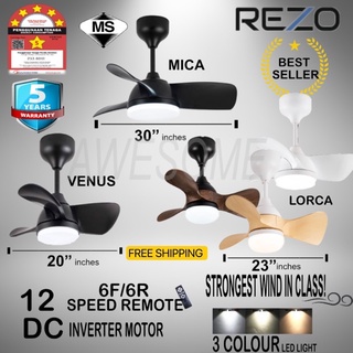 REZO VENUS 20” / MICA 30” / Lorca 23” Mini Baby DC Motor Ceiling Fan ...