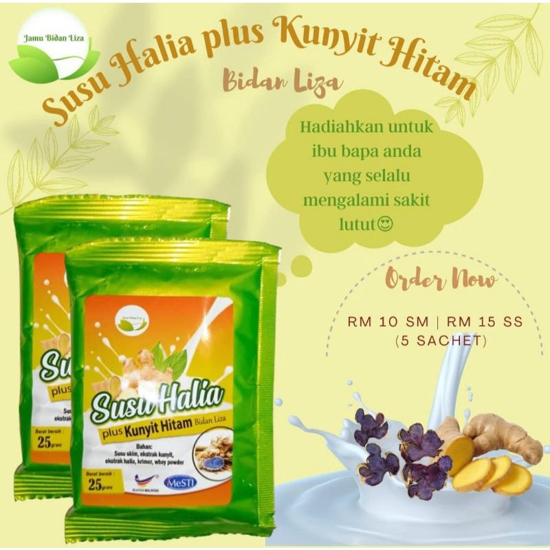 Susu Halia Plus Kunyit Hitam (RM10/5 sachet) - Keluar angin | Sendawa ...