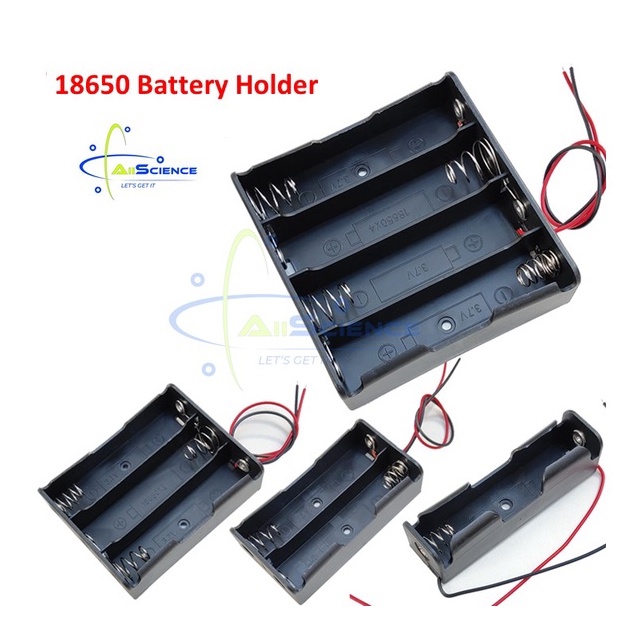 Battery Holder 18650 1 / 2 / 3 / 4 Slots 3.7V 18650 Casing with Wire ...