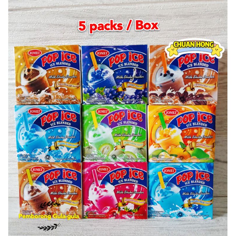 Pop Ice Ice Blended Serbuk Ice Blended 5 Boxes / Outer (Offer) | Shopee ...