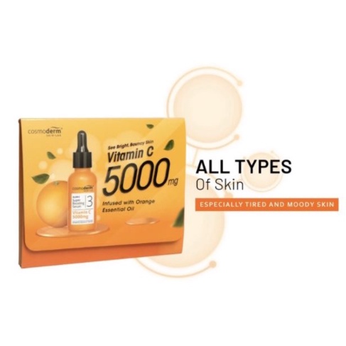 Cosmoderm Glow C Detox Cleansing Gel 5ml, Super Boosting Serum 3ml ...