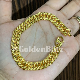 (READY STOCK) Gelang Lipan Padu original emas sadur Bangkok cop 916 ...