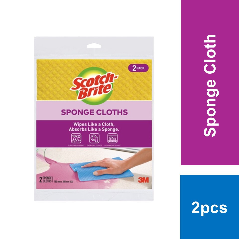 3M Scotch Brite Sponge Cloth 2pcs | Shopee Malaysia