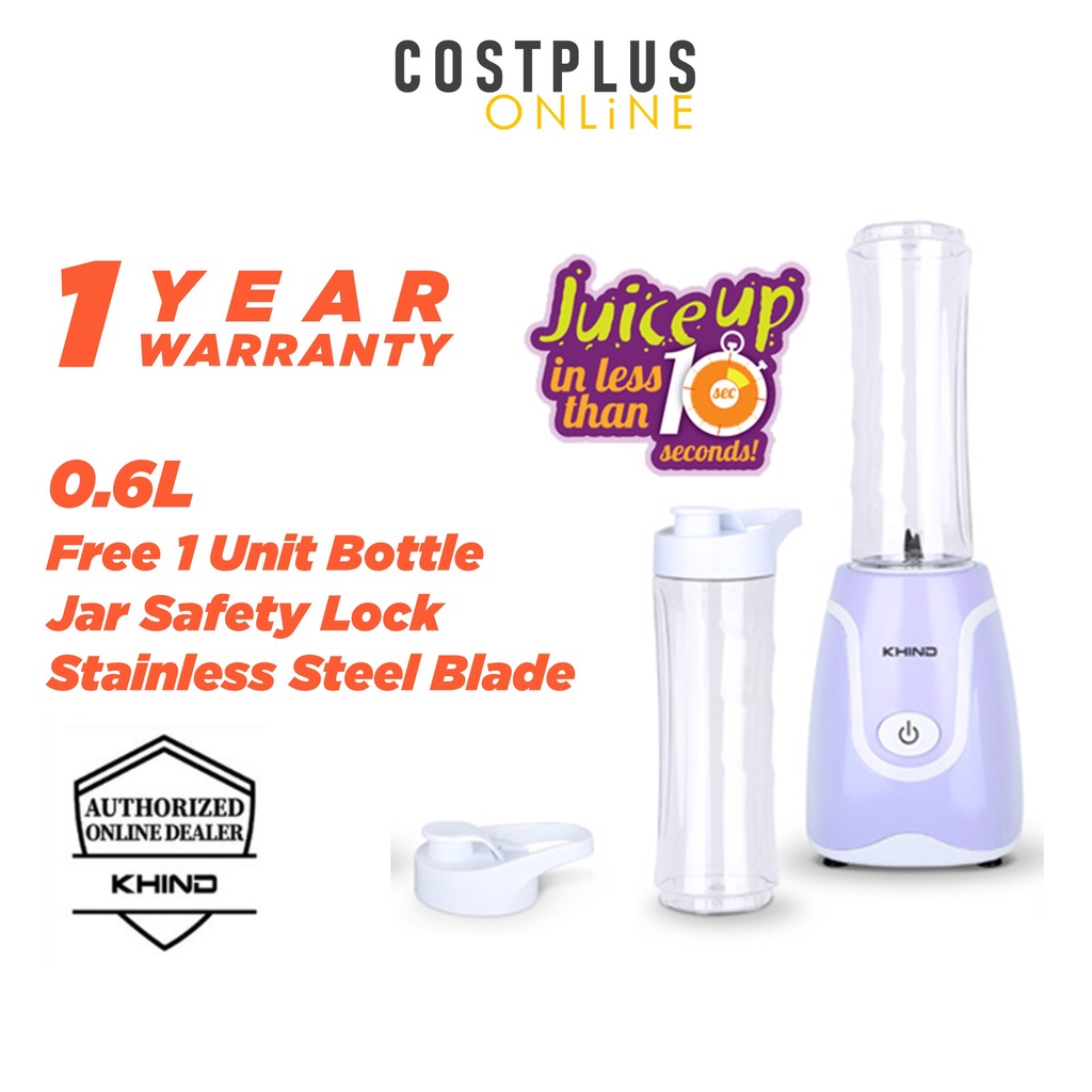 Khind BL600P Personal Blender Juice Blender 0.6L + FREE extra Portable ...