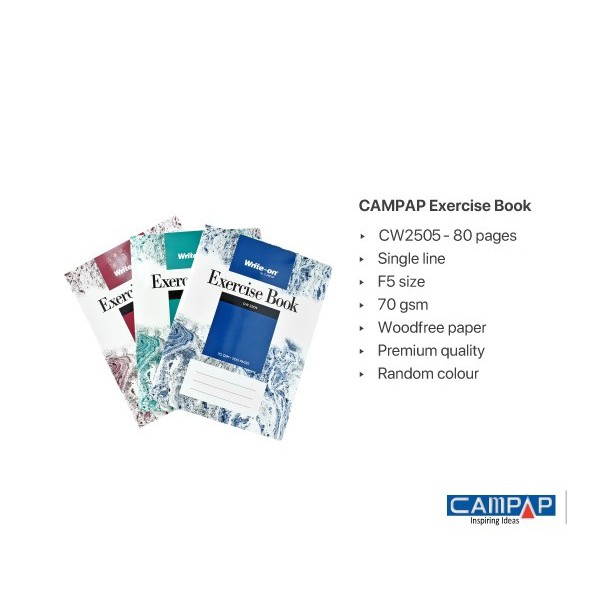 CAMPAP Write-On A6 Exercise Note Book CW 2505 | Shopee Malaysia