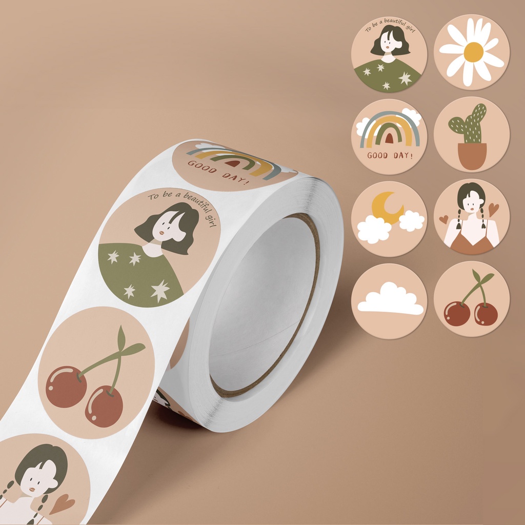 Vintage Label Sticker Aesthetic Seal Sticker (500pcs) | Shopee Malaysia