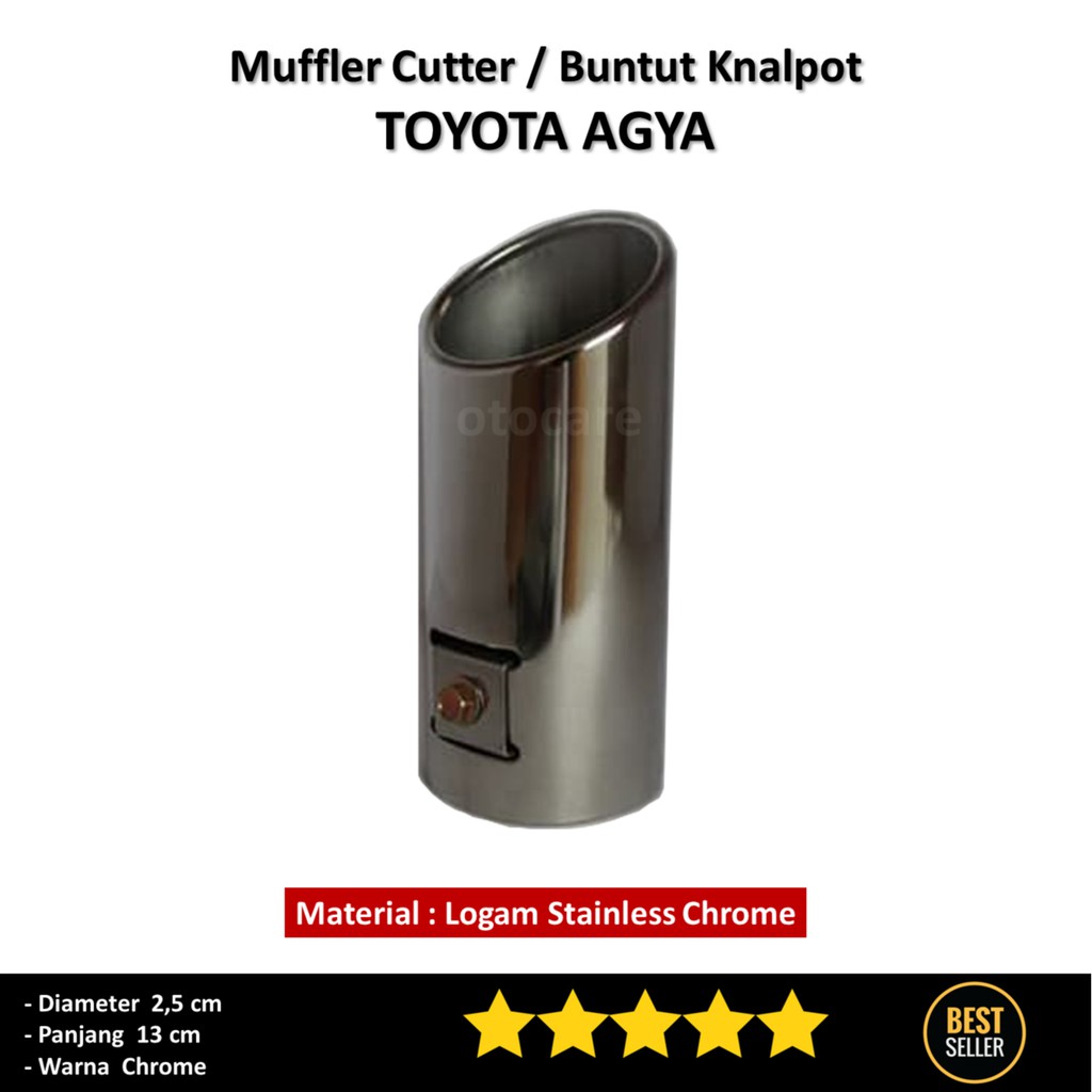 Toyota Agya Exhaust Muffler Cutter Tail Muffler Stainless Exhaust Tip ...