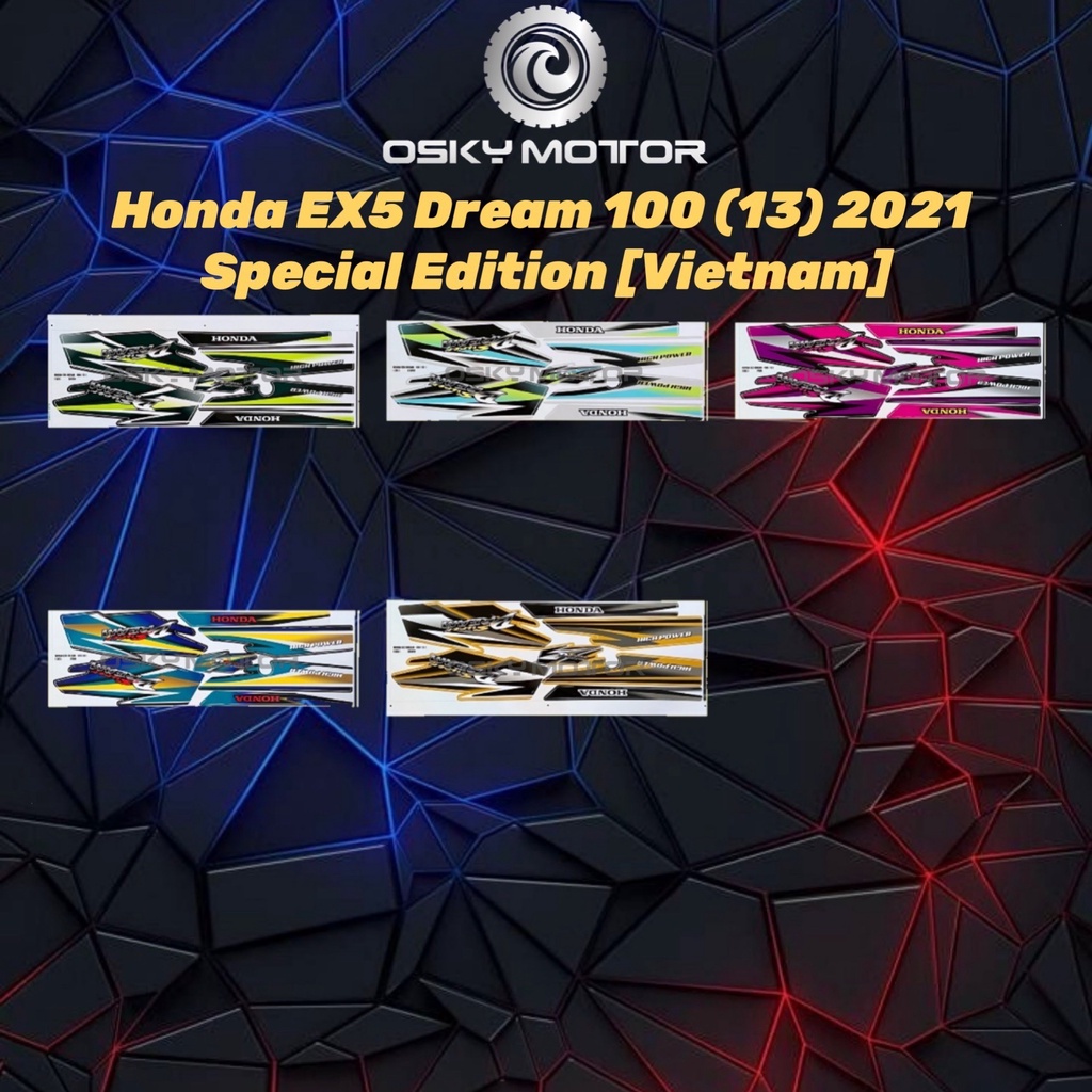 Honda EX5 Dream 100 (13) 2021 Special Edition [Vietnam] Body Sticker ...