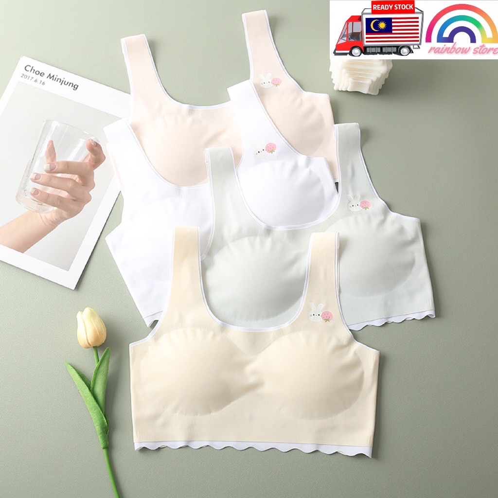Kids Bra Girl Training Bra Seamless Bra Young Student No Steel Ring ...