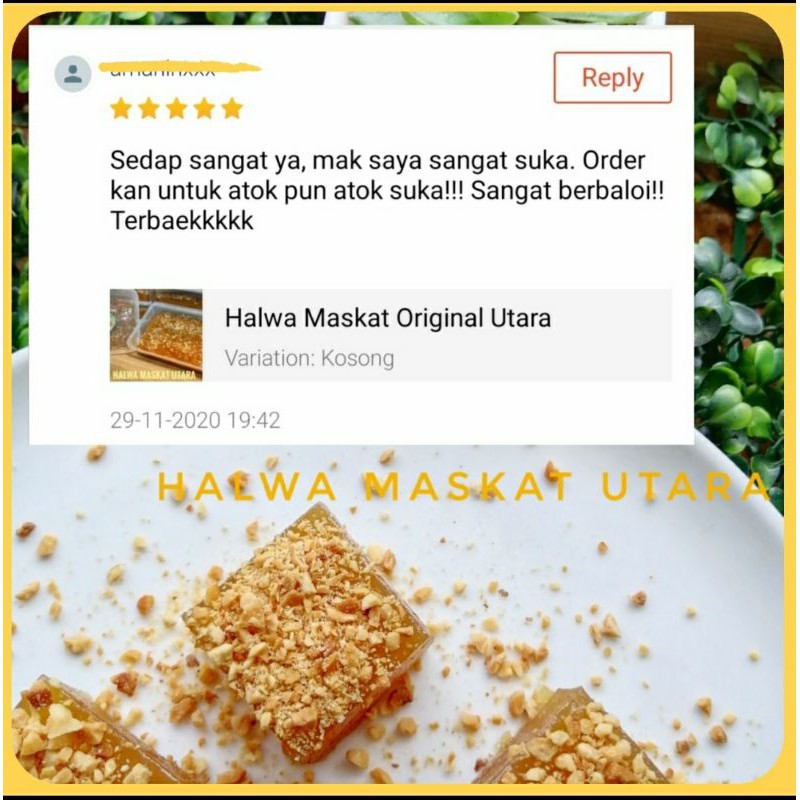 Halwa Maskat Utara Original (Kacang/ Bijan/ Kismis/ Badam/ Kosong ...