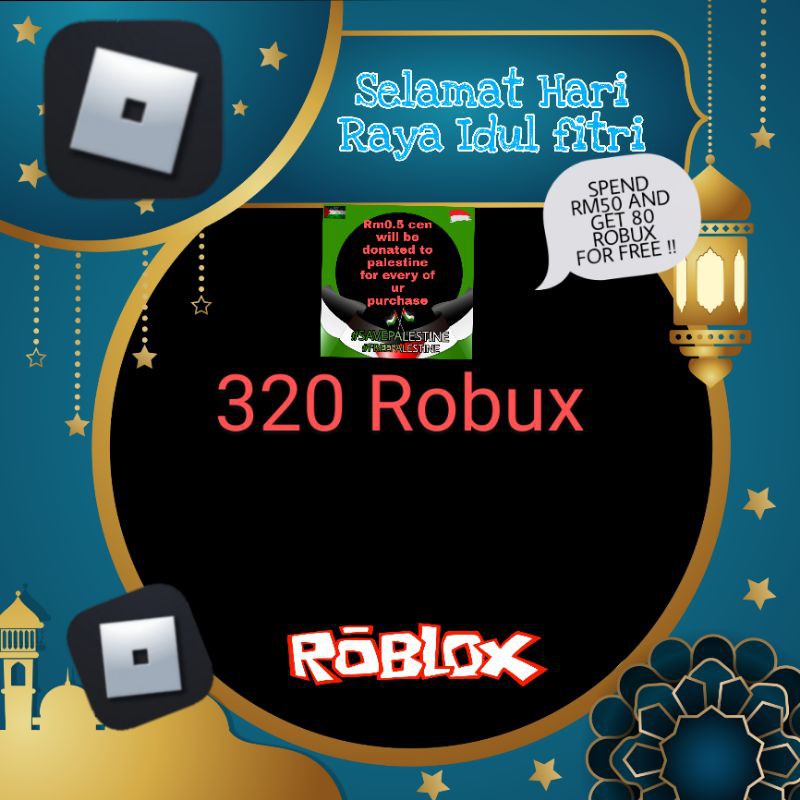 Roblox robux (320 robux promotion ) FAST DILIVERY (5min-1 hour ...