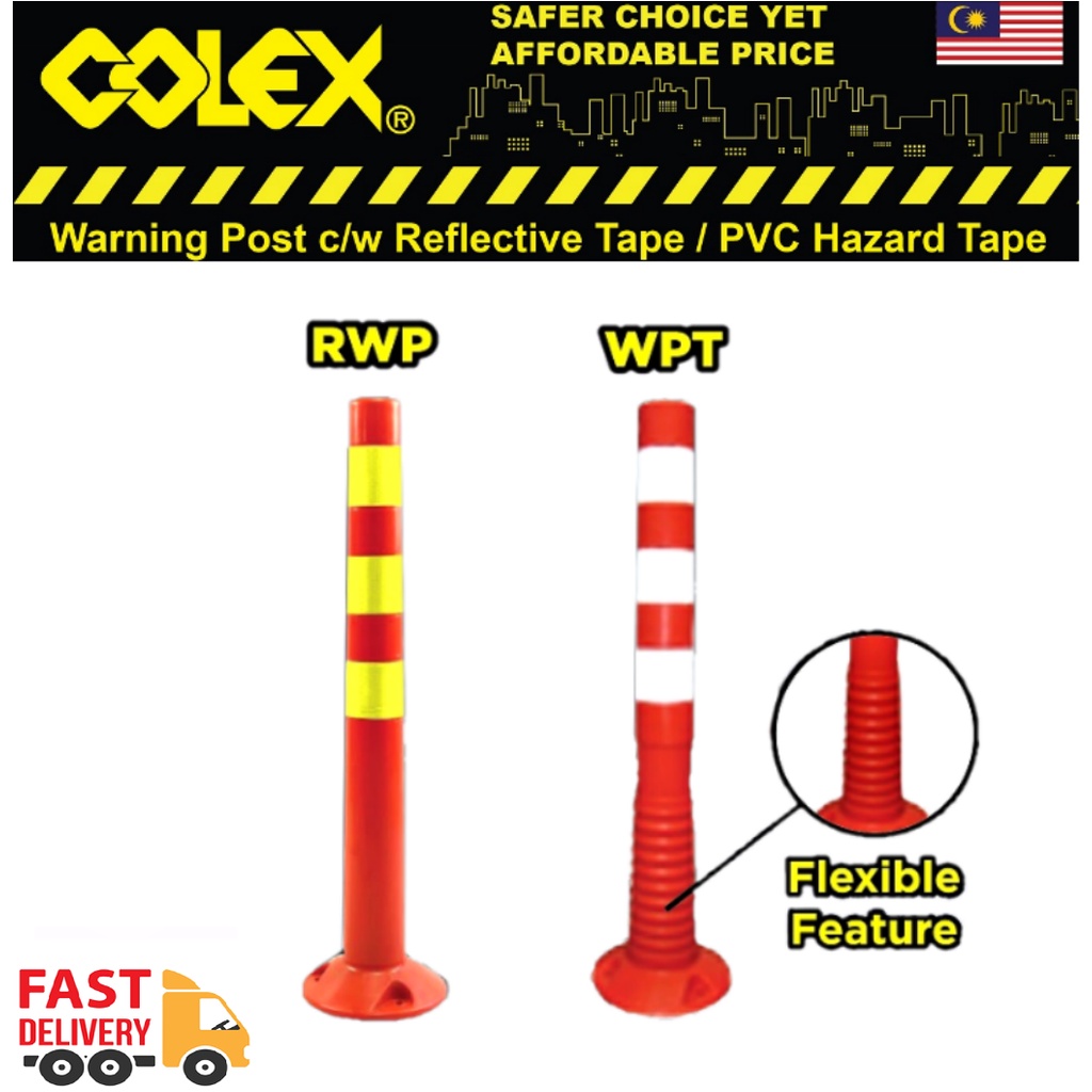 COLEX Safety Cone Stick / Traffic Warning Equipment Flexible bollard ...