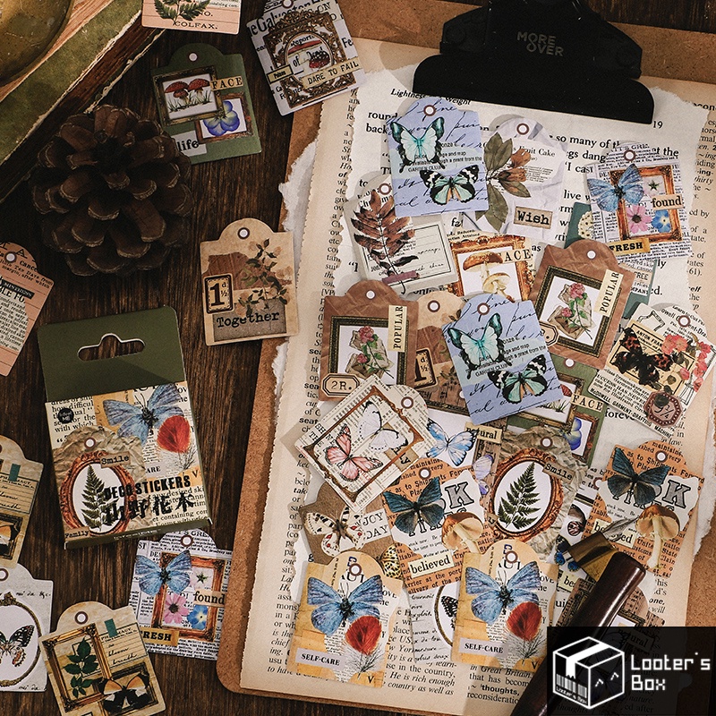 46 Pcs Vintage Retro Scrapbook Number Sticker Pack for Journal Planner ...