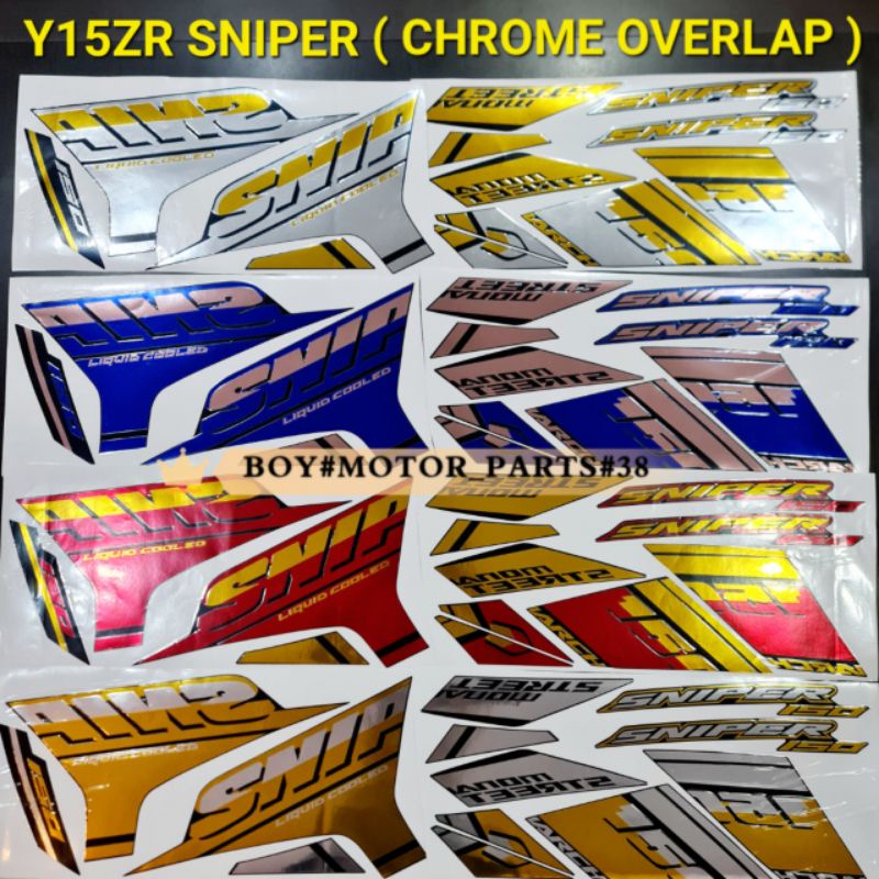 YAMAHA Y15 Y15ZR SNIPER 150 CHROME OVERLAP BODY STICKER ( READY STOCK ...