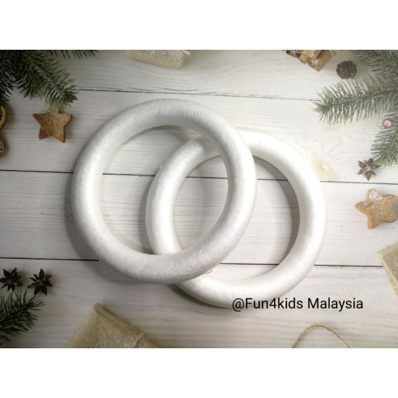 DIY Christmas Craft | Polystyrene Ring for Christmas Wreath | Shopee ...