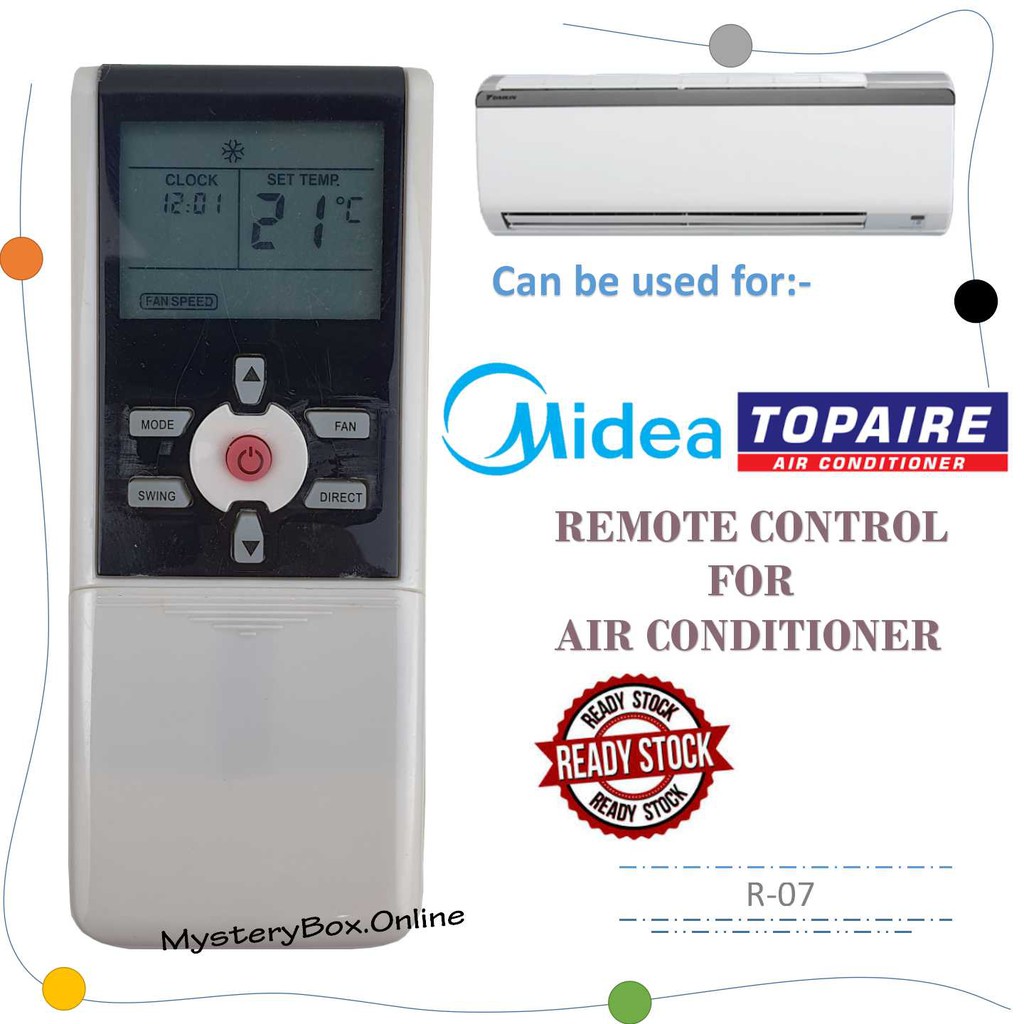 Midea / Topaire Replacement | Midea Topaire Remote Control FOR Air Cond ...
